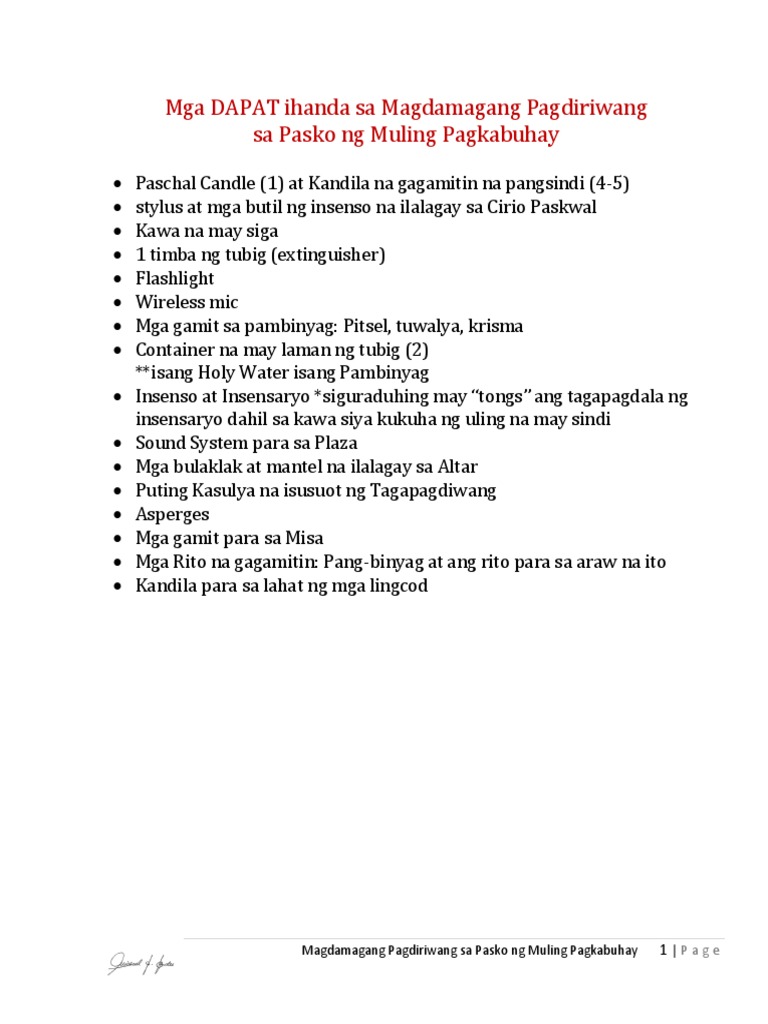 Liturgy 101 2023 Sabado de Gloria | PDF