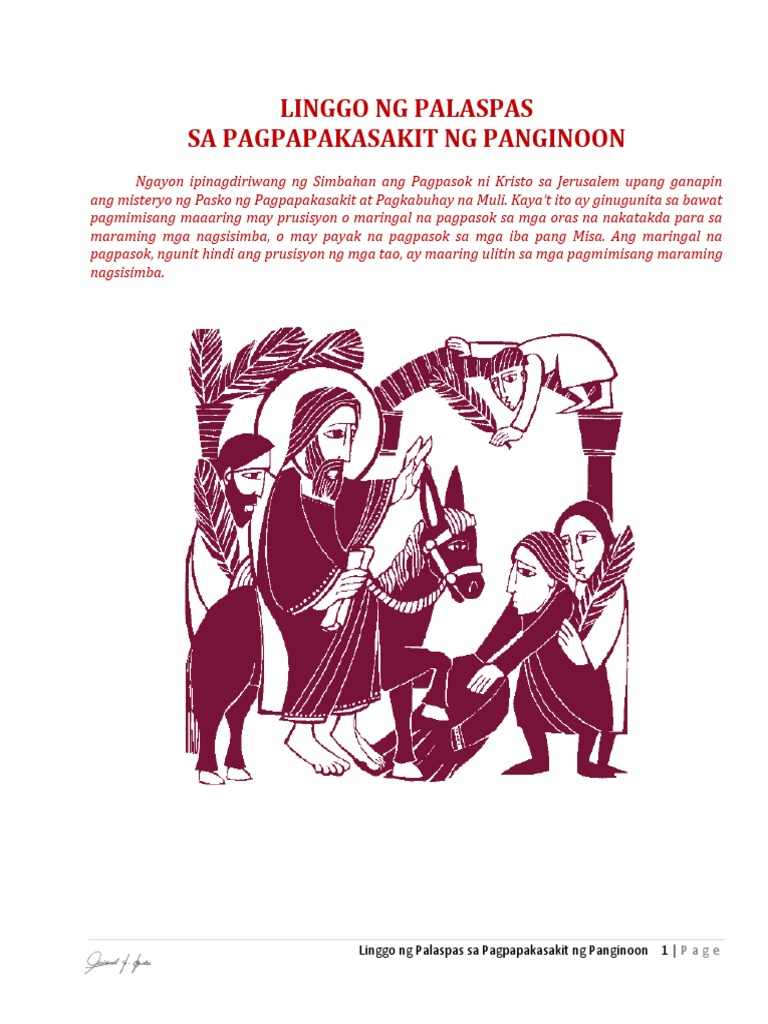 Liturgy 101 2023 Linggo NG Palaspas Edited | PDF