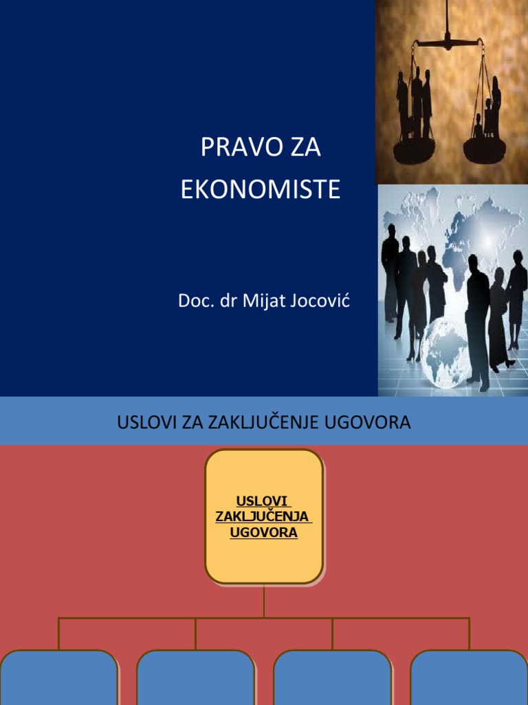 Pravo Za Ekonomiste: Doc. DR Mijat Jocović | PDF