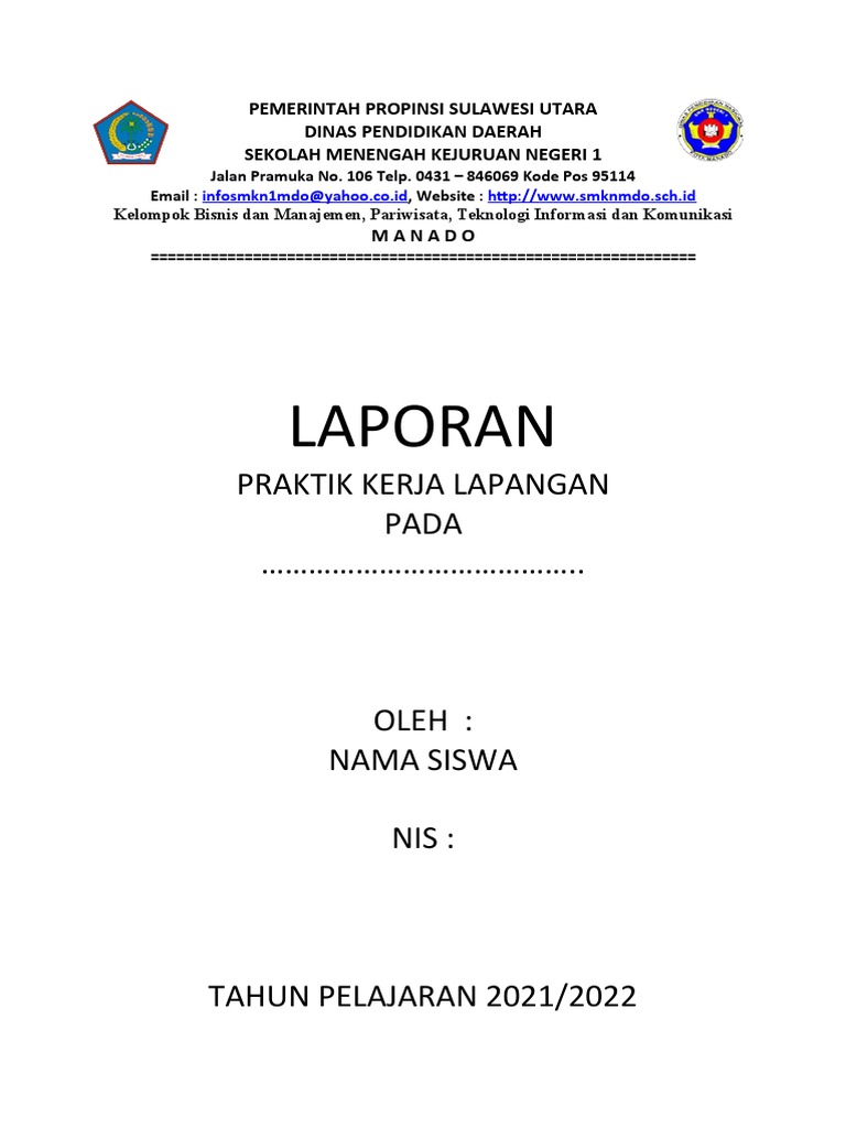 Format Laporan PKL | PDF