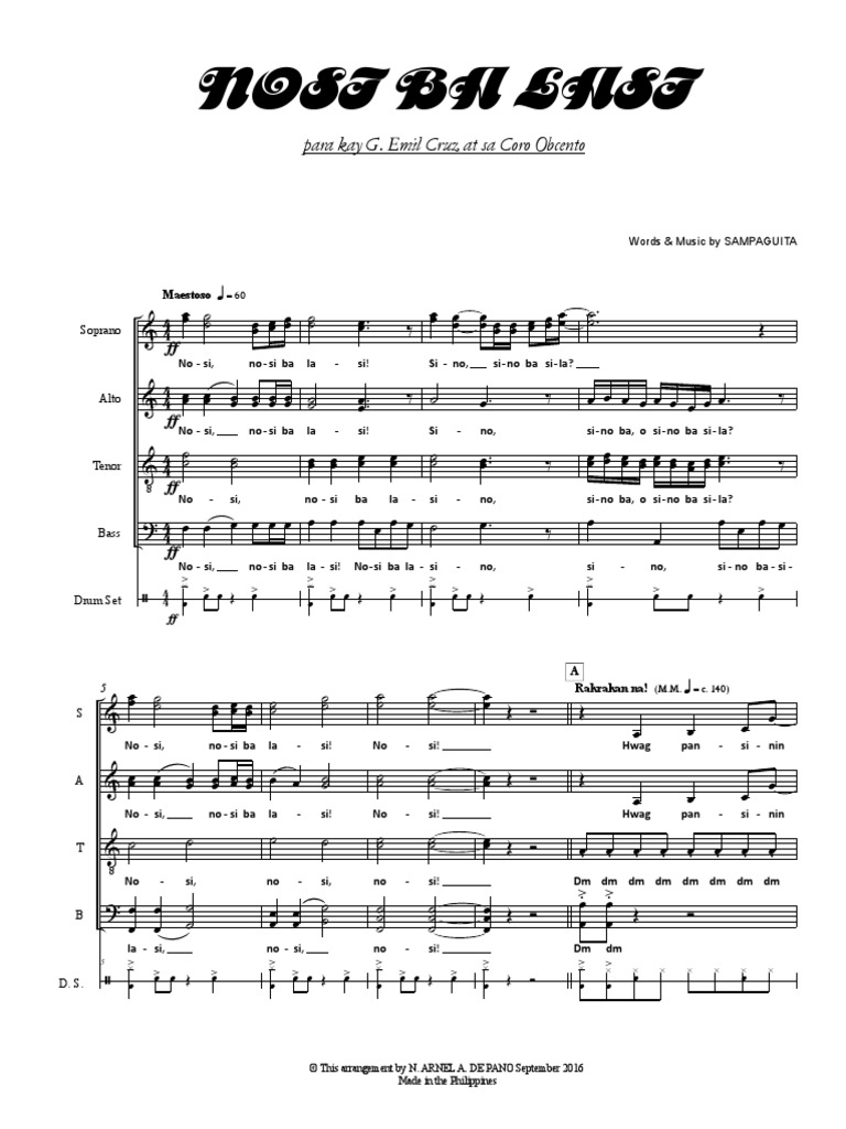 Nosi Balasi (Music Sheet) | PDF