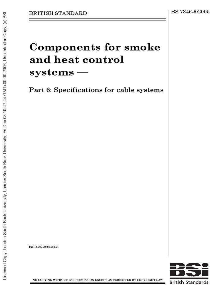 BS 7346-6-2005 Specifications For Cable Systems | PDF | Electrical ...