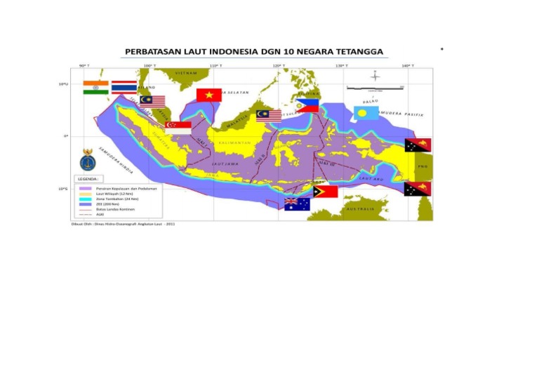 Peta Indonesia Dengan Batas Teritorial Laut Kontinen Dan ZEE | PDF
