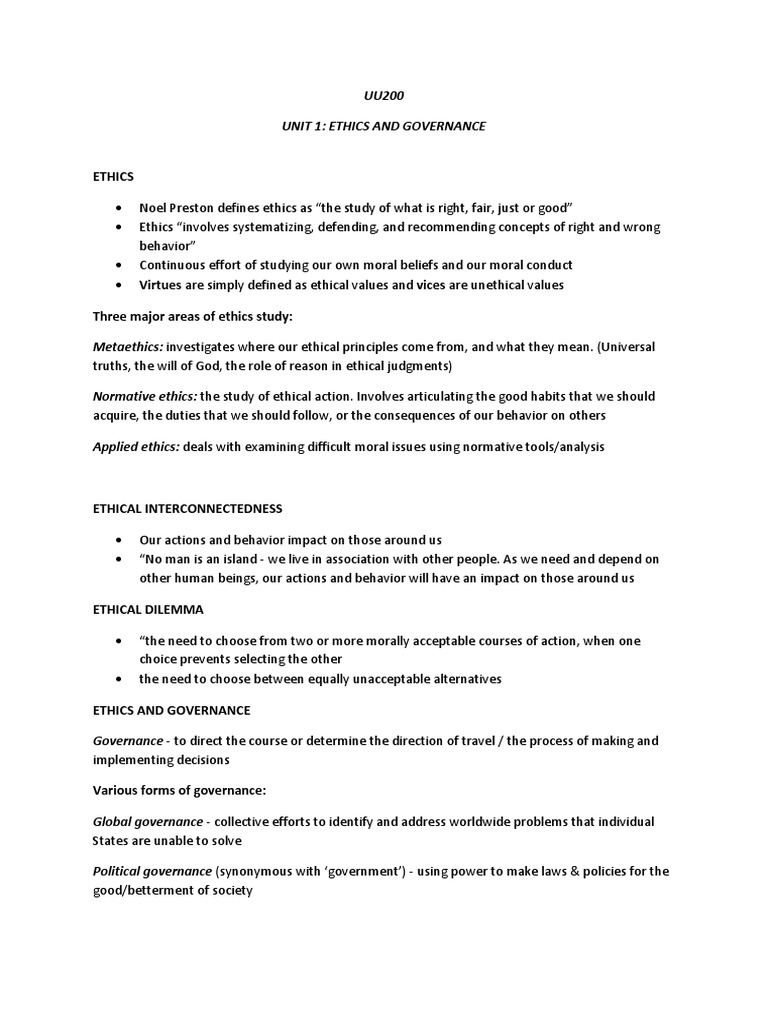 UU200 WEEK 1 and 2 SHORT NOTES | PDF | Morality | Socrates