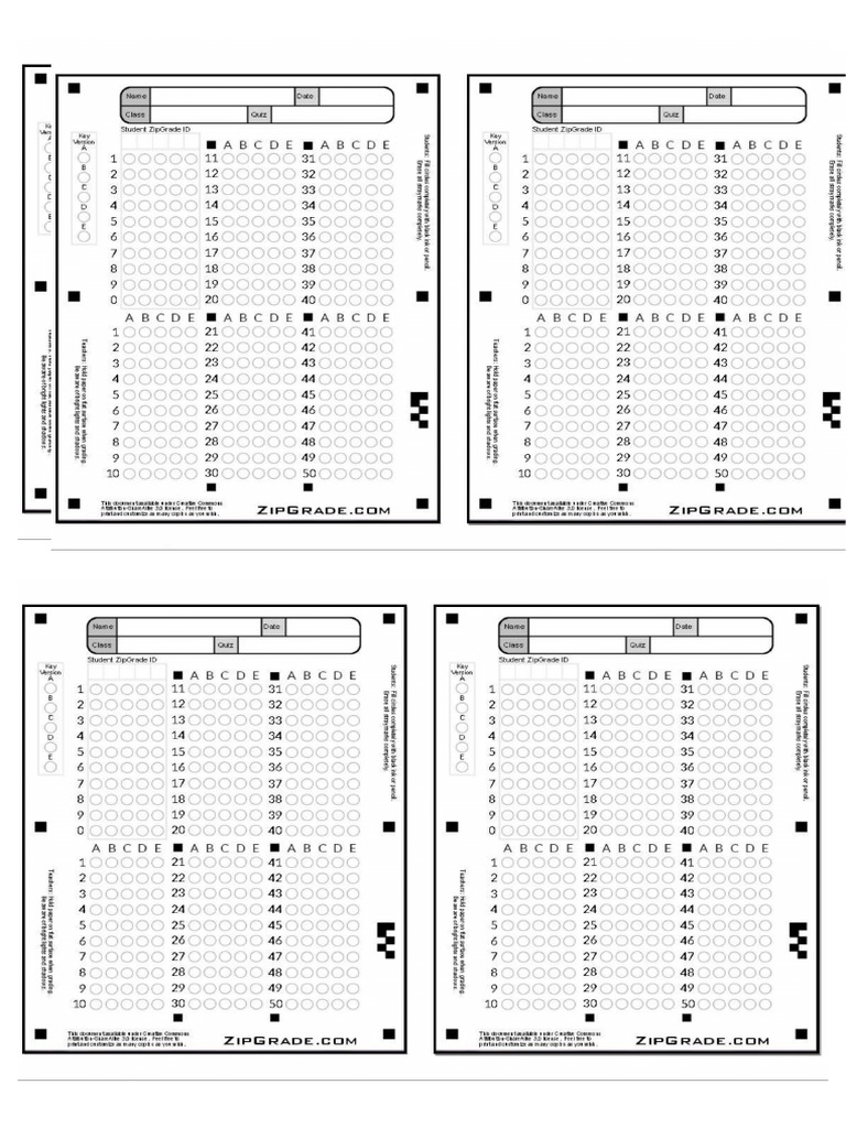 Answer Sheetzip | PDF