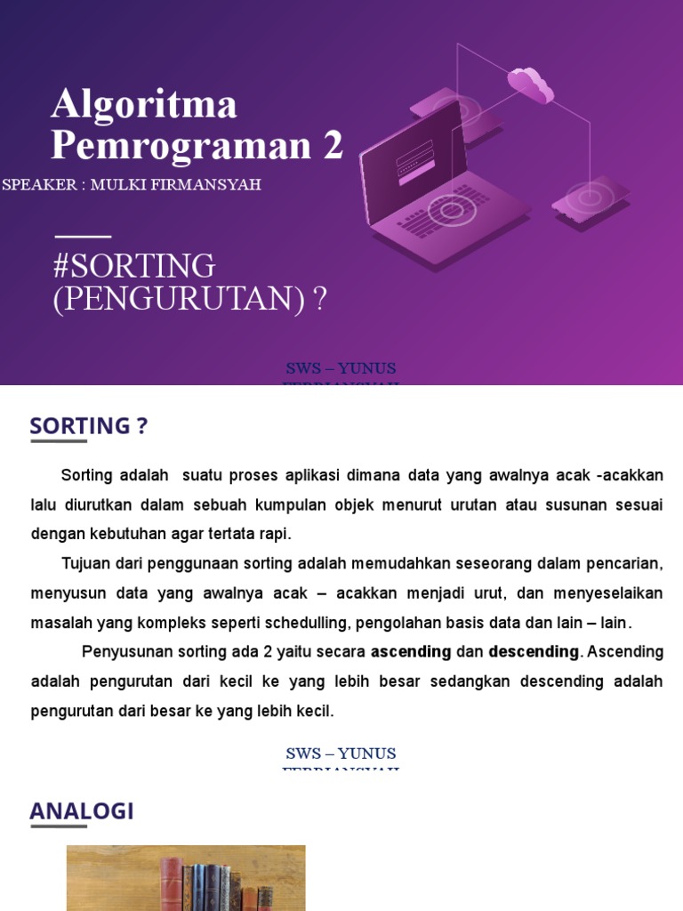 Algoritma Sorting untuk Pemula | PDF
