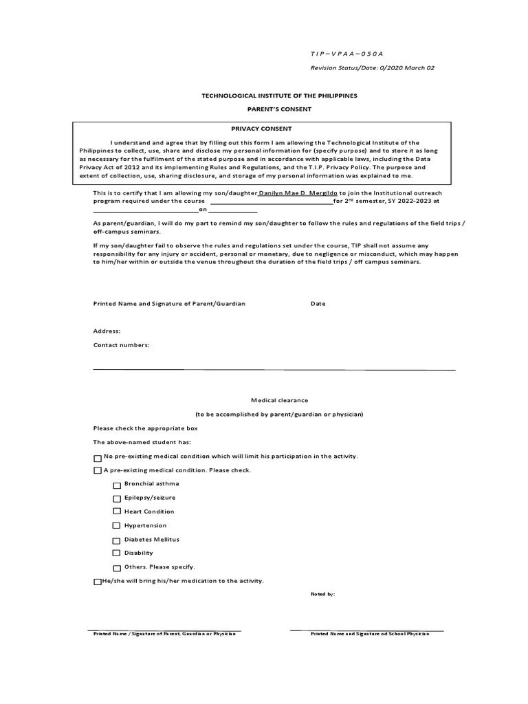 NSTP Consent | Download Free PDF | Privacy | Medicine