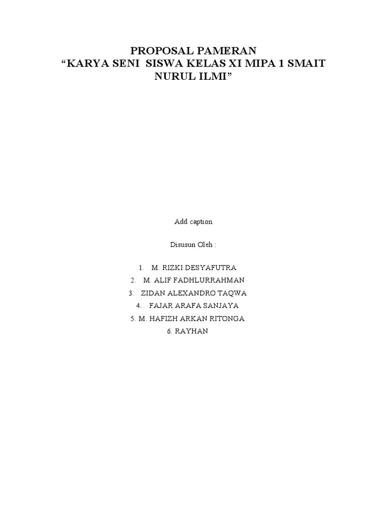 CONTOH_PROPOSAL_KEGIATAN_PAMERAN_SENI_RU | PDF