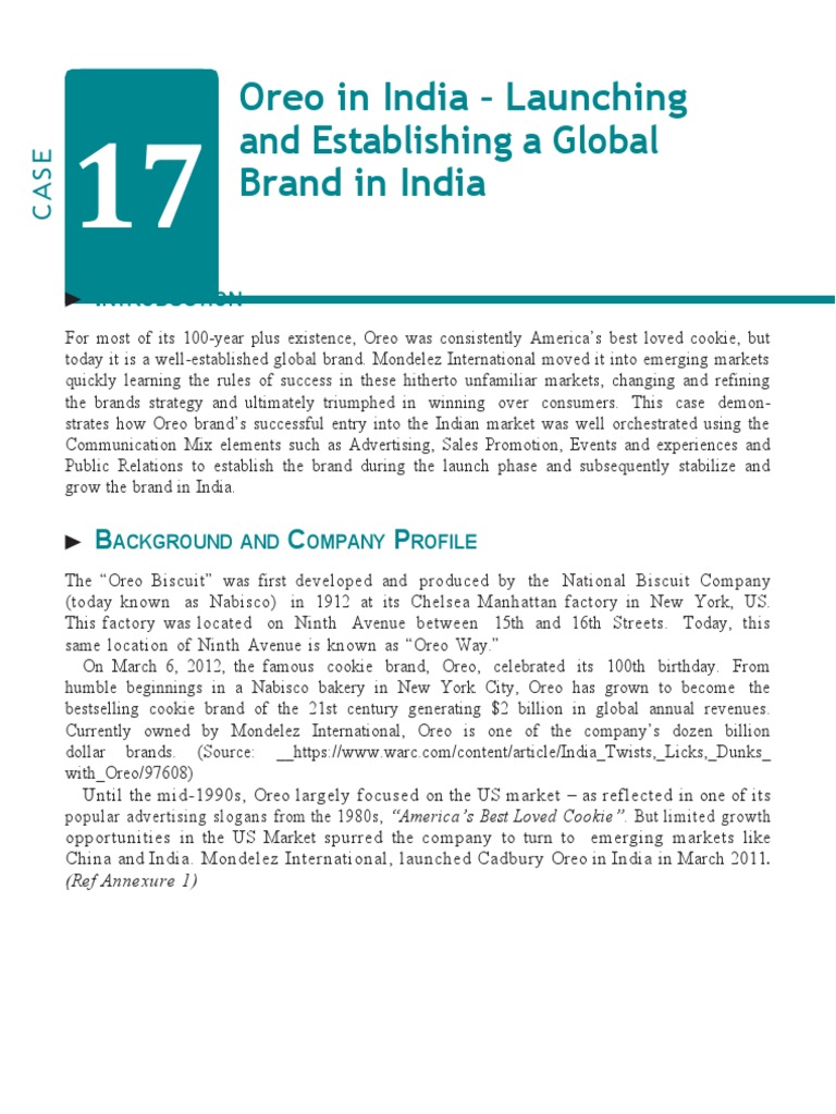 Oreo in India | PDF | Brand | Marketing