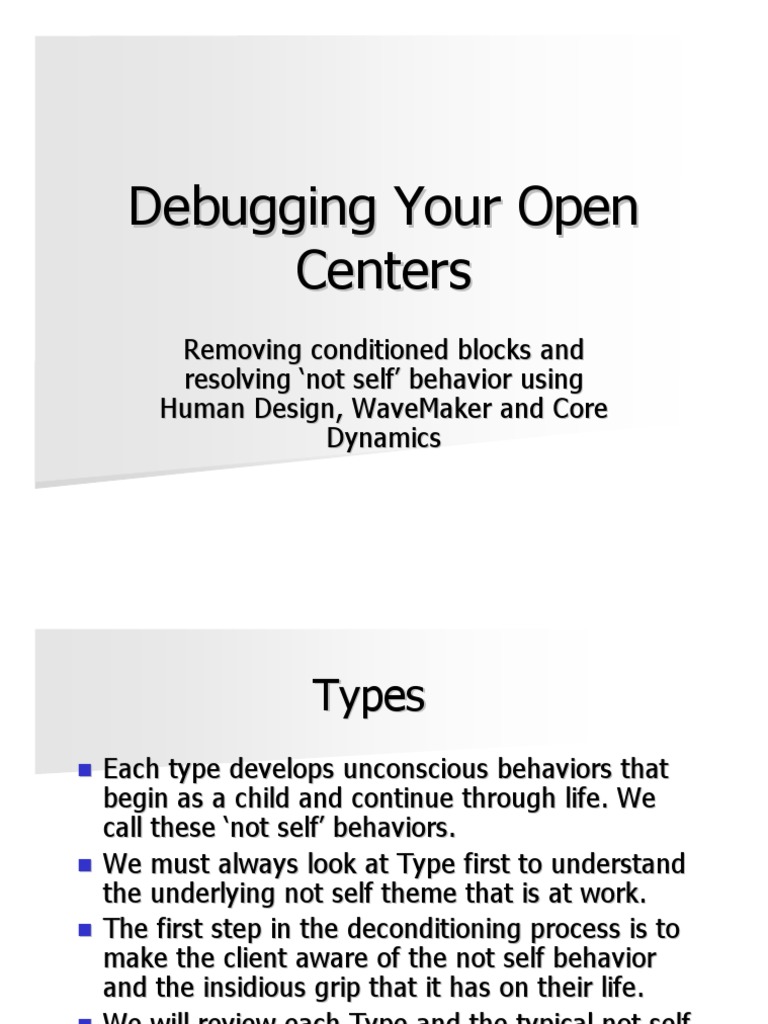 Debugging Your Open Centers | PDF | Mind | Feeling