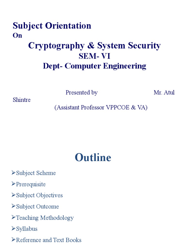 CSS - Orientation TE SEM VI FH - 22 | PDF | Cryptography | Encryption