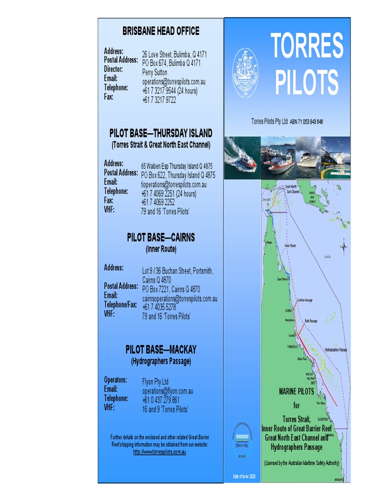 Torres Pilots: Marine Pilotage Guide | PDF | Maritime Pilot | Shipping