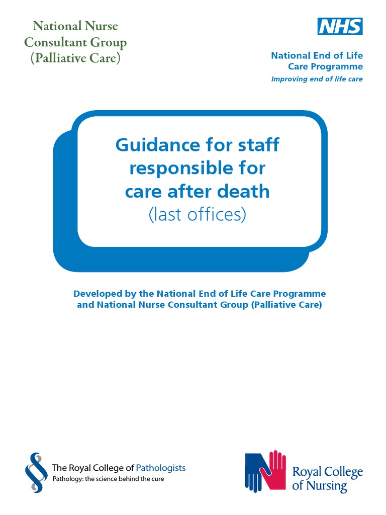 Guidance For Staff Responsible For Care After Death: (Last Offices ...