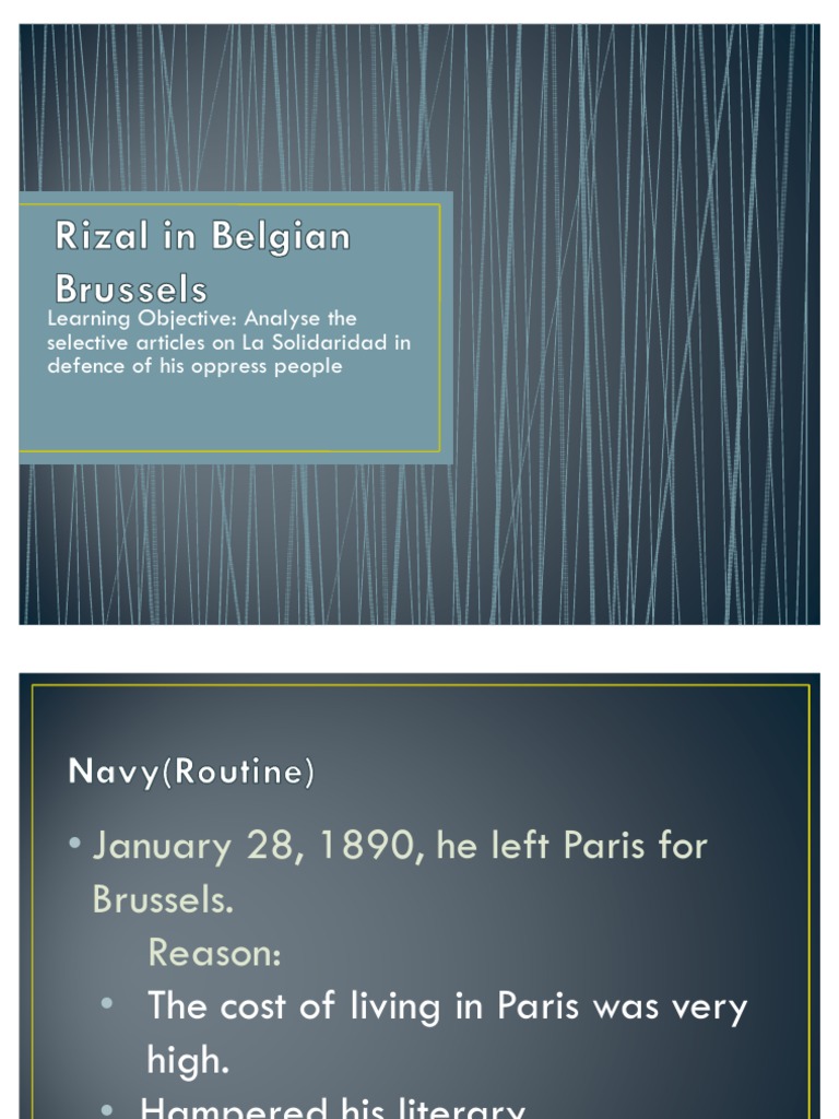 Rizal in Belgian Brussels | PDF