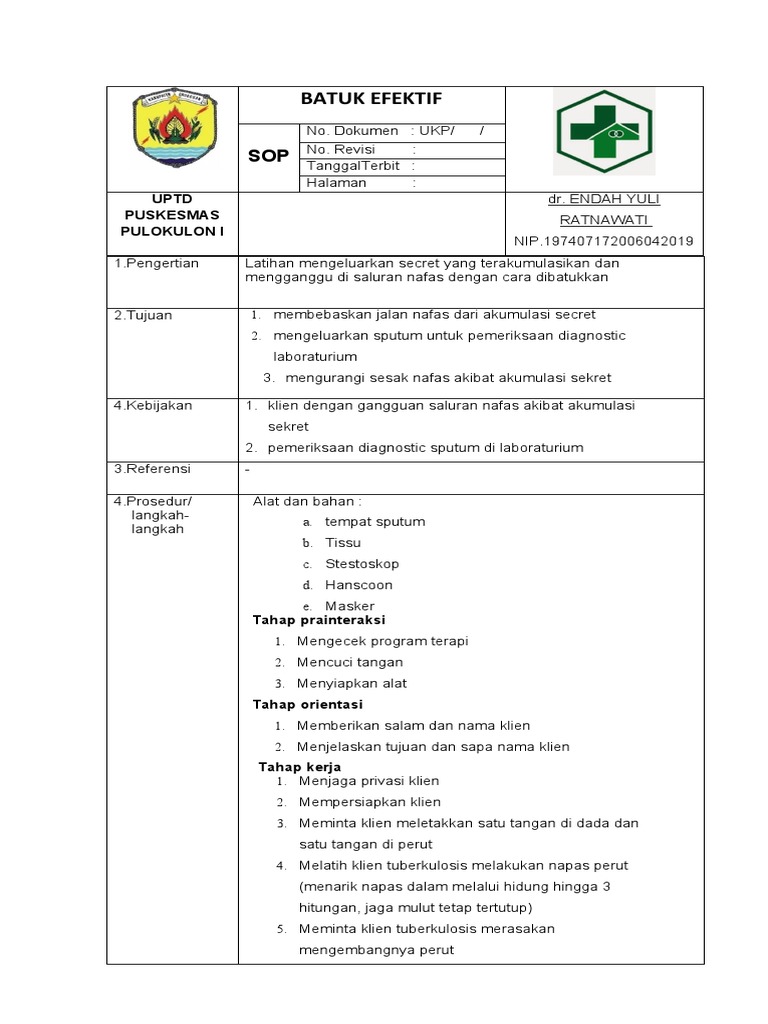 SOP BATUK EFEKTIF. | PDF