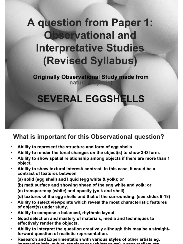 Egg Project-Observation Study and Approach | PDF