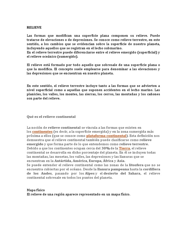 Importancia de las llanuras en geografía | PDF | Terreno | Andes