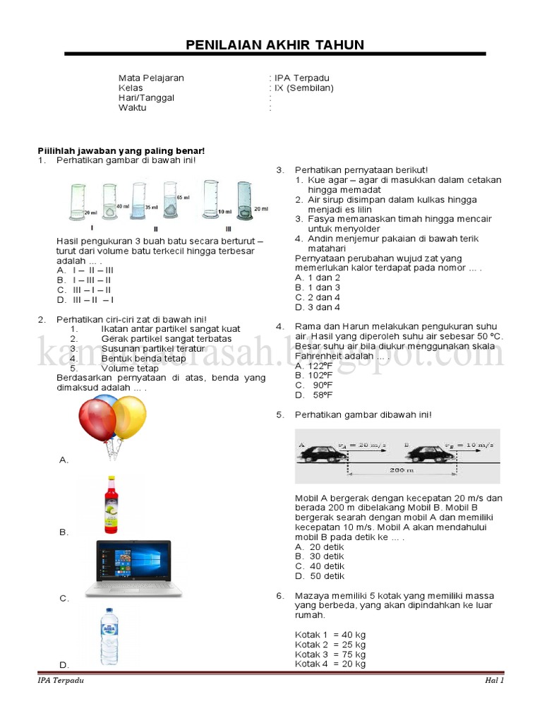 Soal Pat Ipa Kelas 9 | PDF
