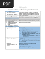 Lesson Plan in Electric Motor and Generator | PDF | Electric Motor ...
