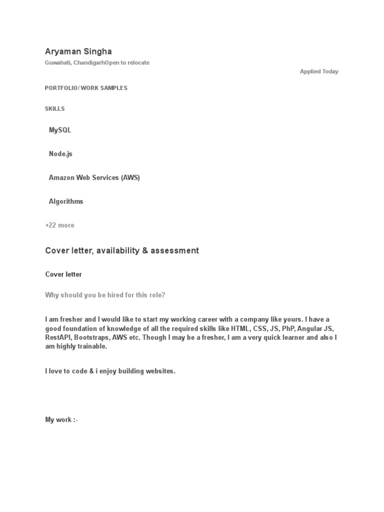 Aryaman Singha Pdf Career And Growth 