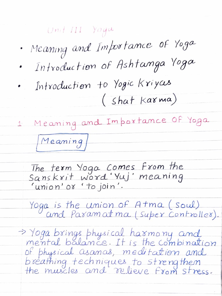 Yoga Class 11 | PDF | Yoga | Asana