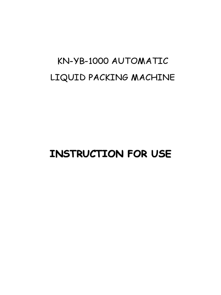 KN Yb 1000 | PDF | Pump | Liquids