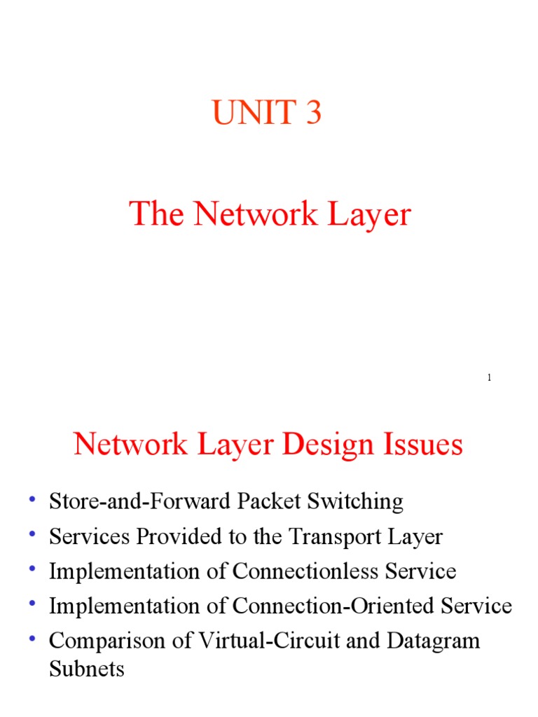 Unit 3: The Network Layer | PDF | Routing | Computer Network