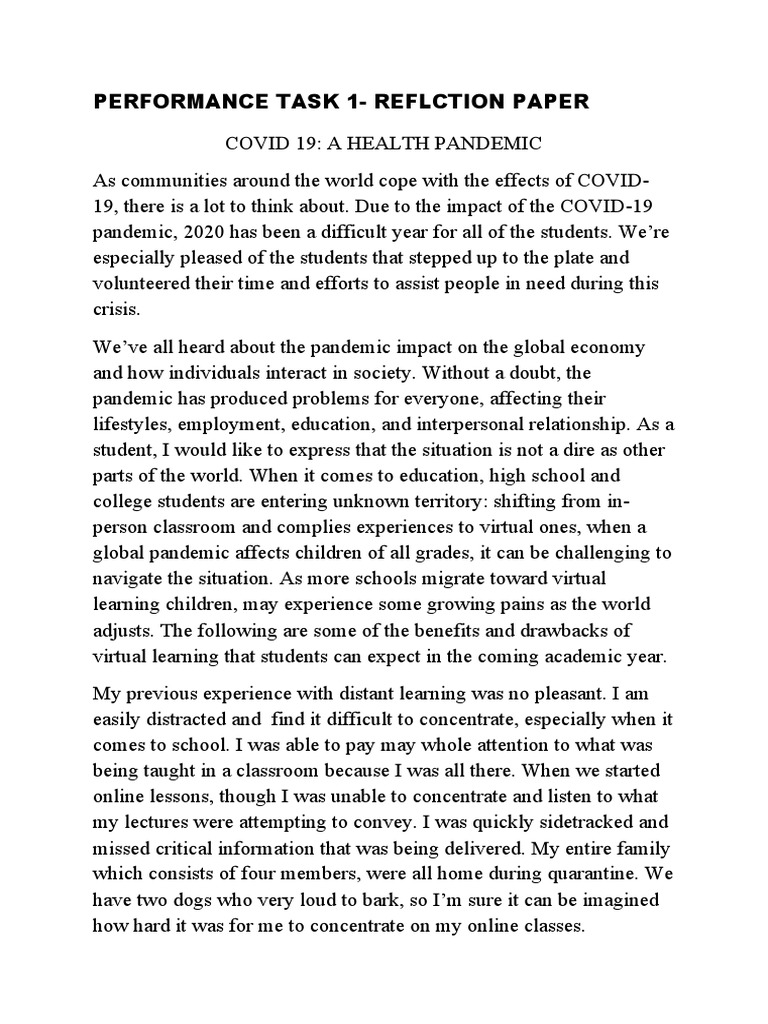 Performance Task 1 | PDF | Classroom | Learning