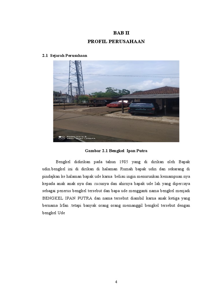 Profil Bengkel Ipan Putra | PDF