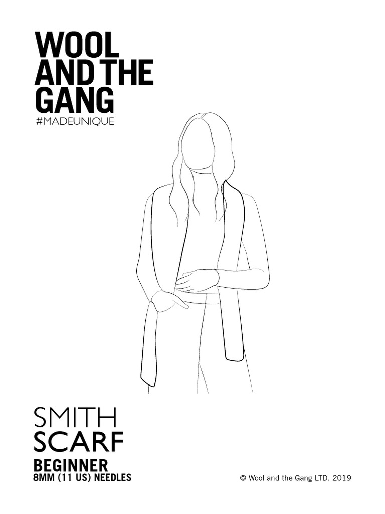 Smith Scarf Pattern SMISCA 01 ENG | PDF | Knitting | Gauge (Knitting)