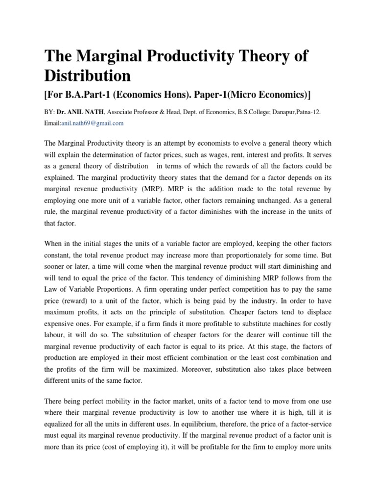 E-Content PPU - B.A-1 (Eco. Hons) Paper-1 (Micro Economics) - Dr. Anil ...