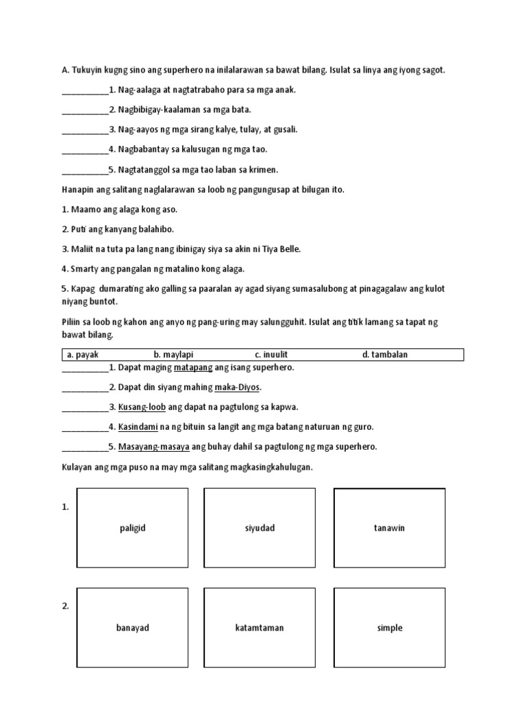 Filipino Question | PDF