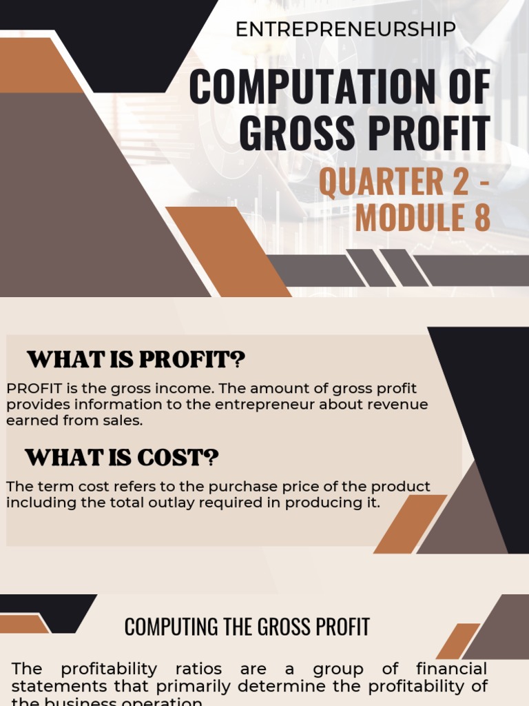 Computation of Gross Profit | PDF | Expense | Gross Income