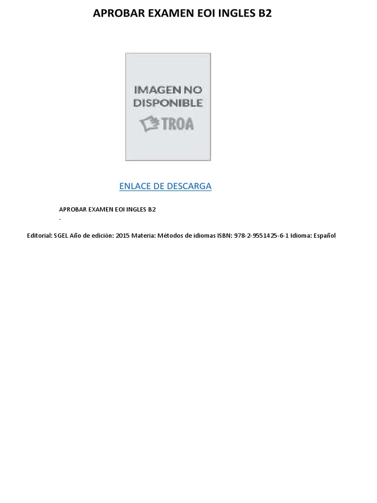 Guía para Aprobar EOI Inglés B2 | PDF