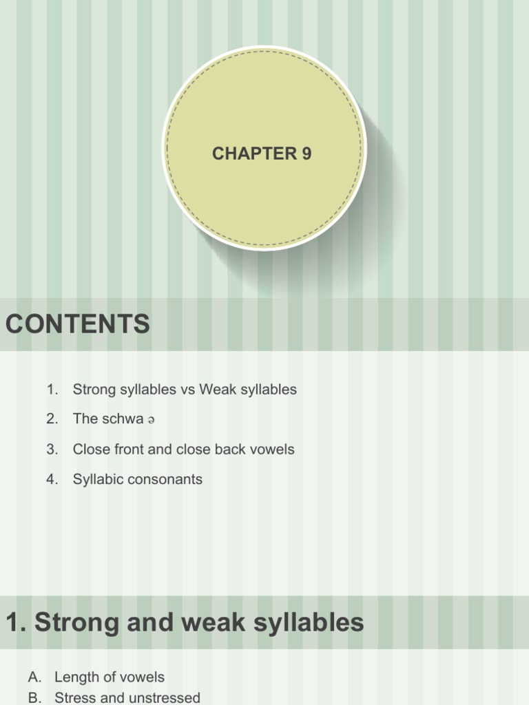 Unit 6 - Strong - Weak Syllables - Syllabic C | PDF