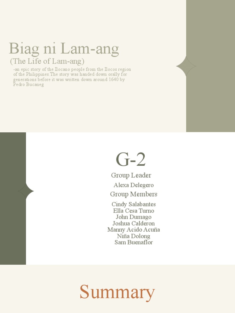 G-2 The Life of Lam-Ang Powerpoint | PDF | Courage