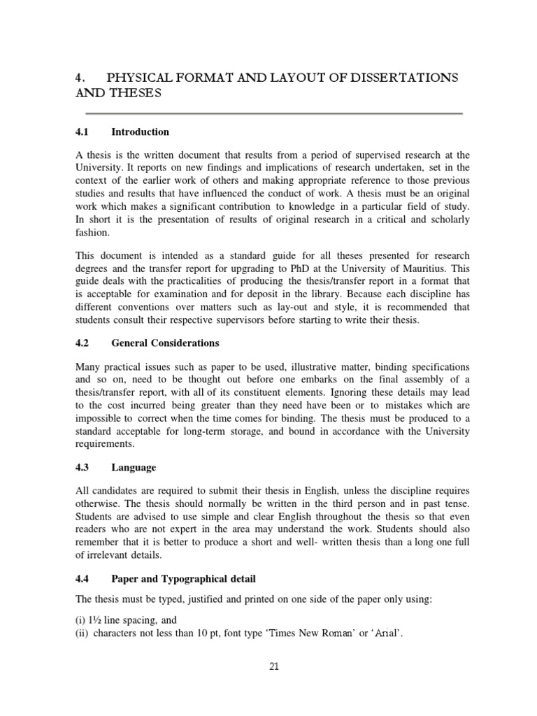 CHAPTER 4 - Physical Format N Layout | PDF | Thesis | Written Communication