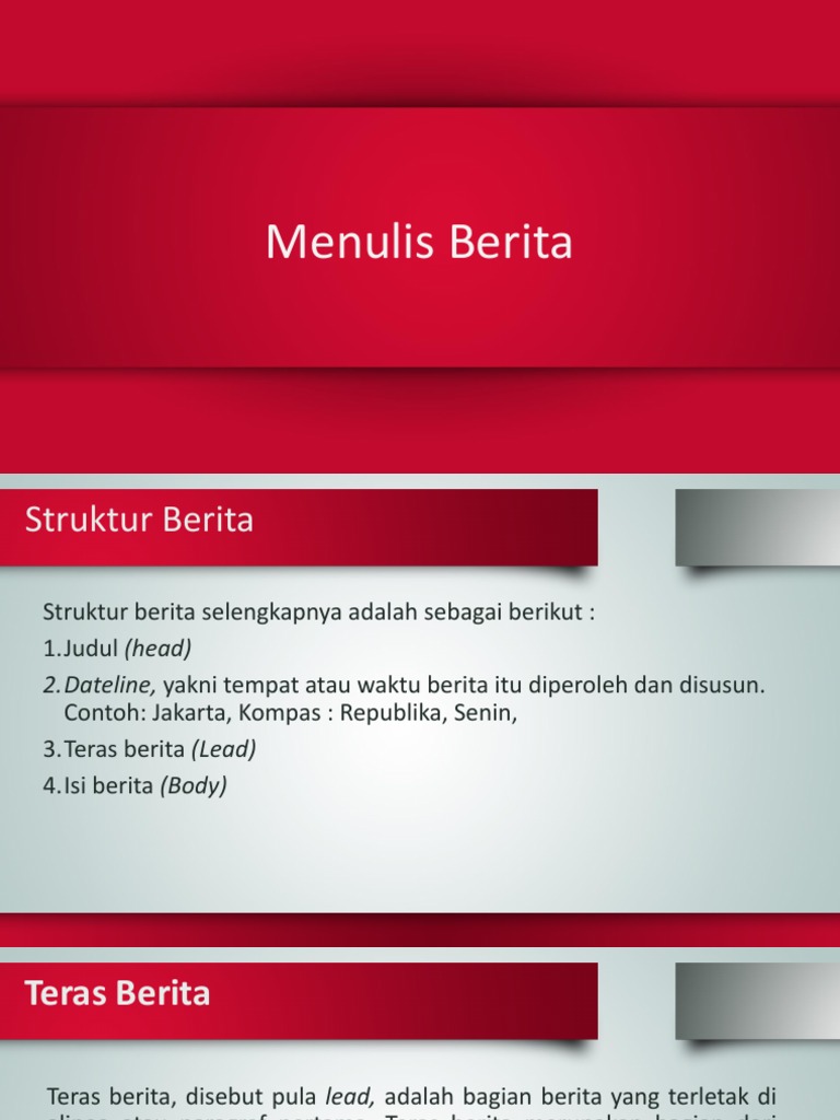 Teknik Menulis Berita | PDF