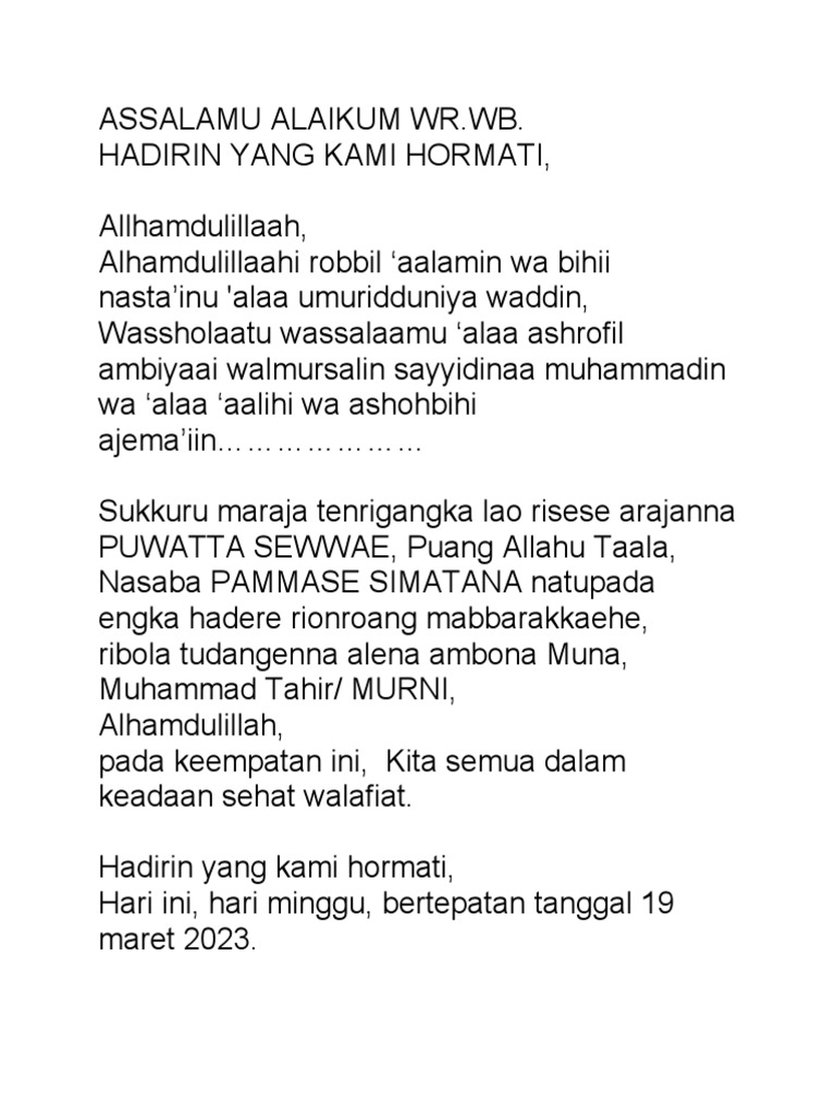 Akad Nikah dan Mappacci Tradisional | PDF | Kajian Bahasa Asing | Agama ...