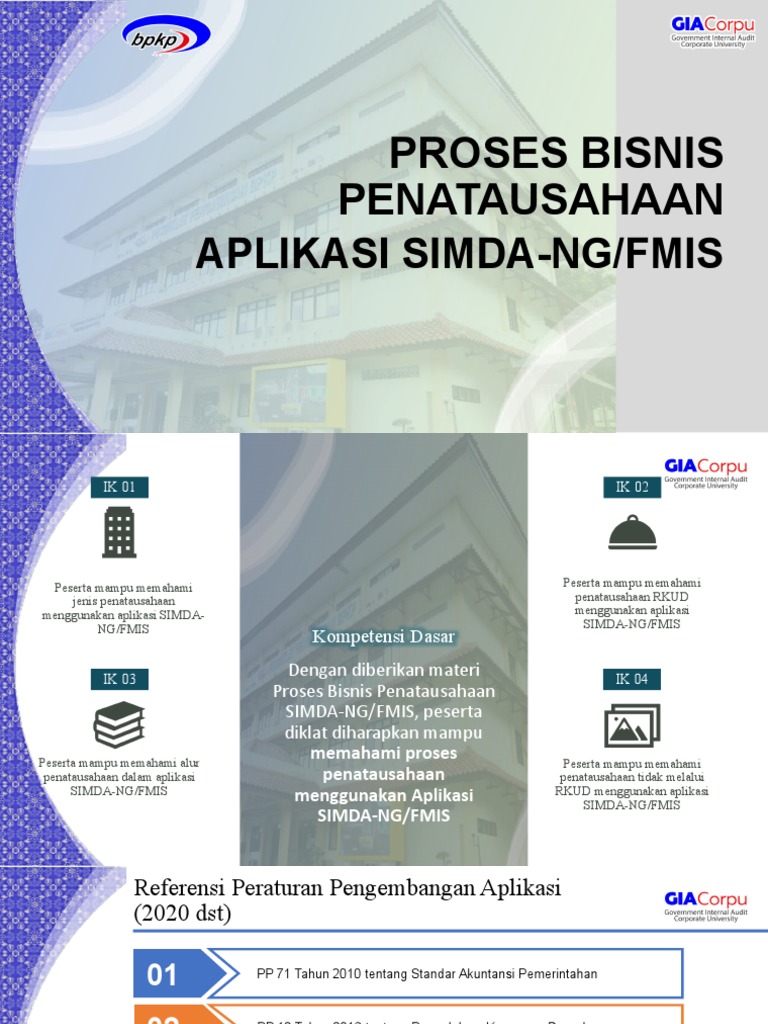 Proses Bisnis Penatausahaan: Aplikasi Simda-Ng/Fmis | PDF