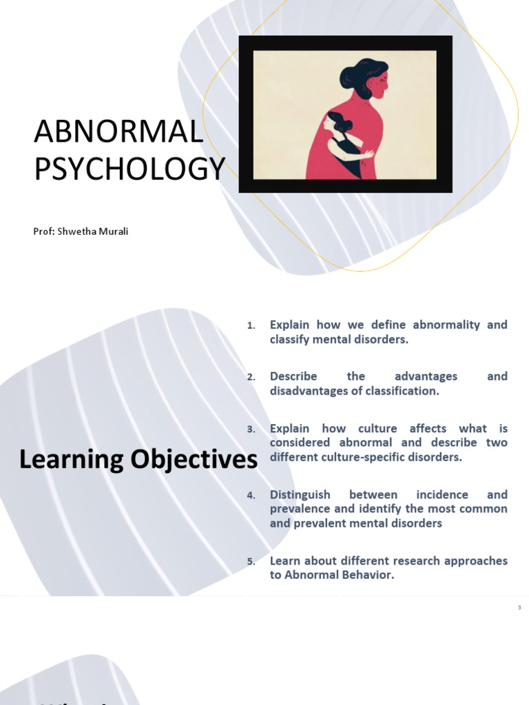 Abnormal Psychology: Prof: Shwetha Murali | PDF | Mental Disorder ...