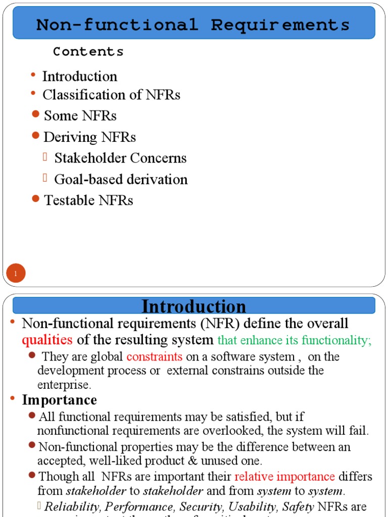 Chapter 1-Non-Functional Requirements | Download Free PDF | Usability | Reliability Engineering