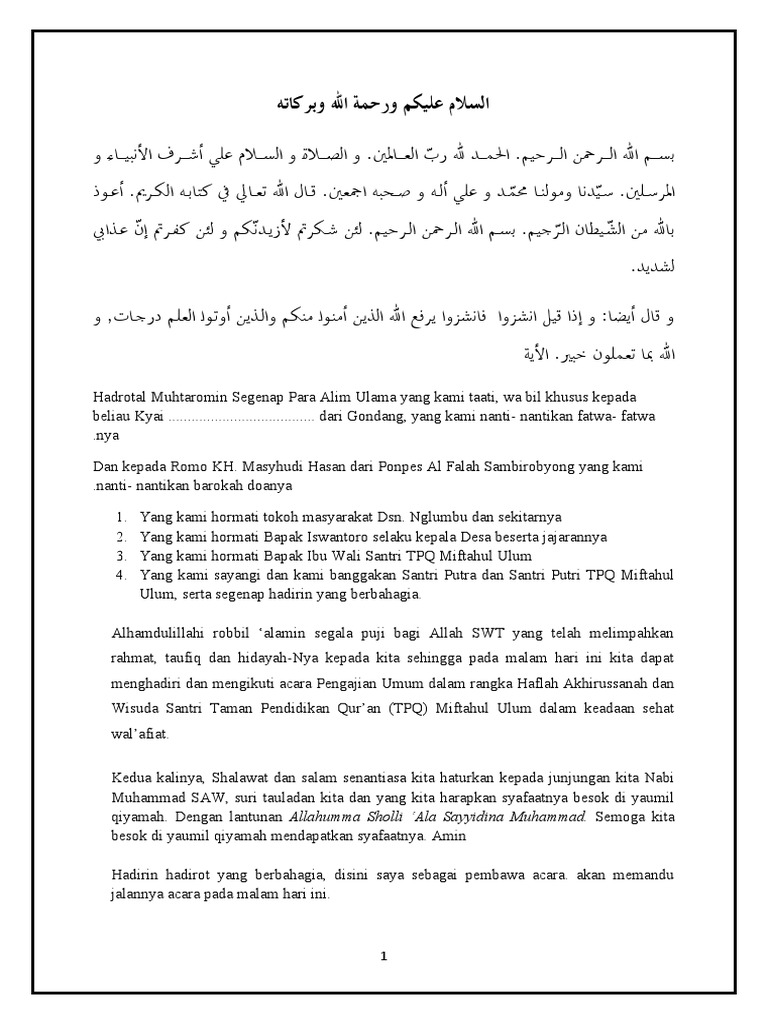 Teks MC Formal | PDF