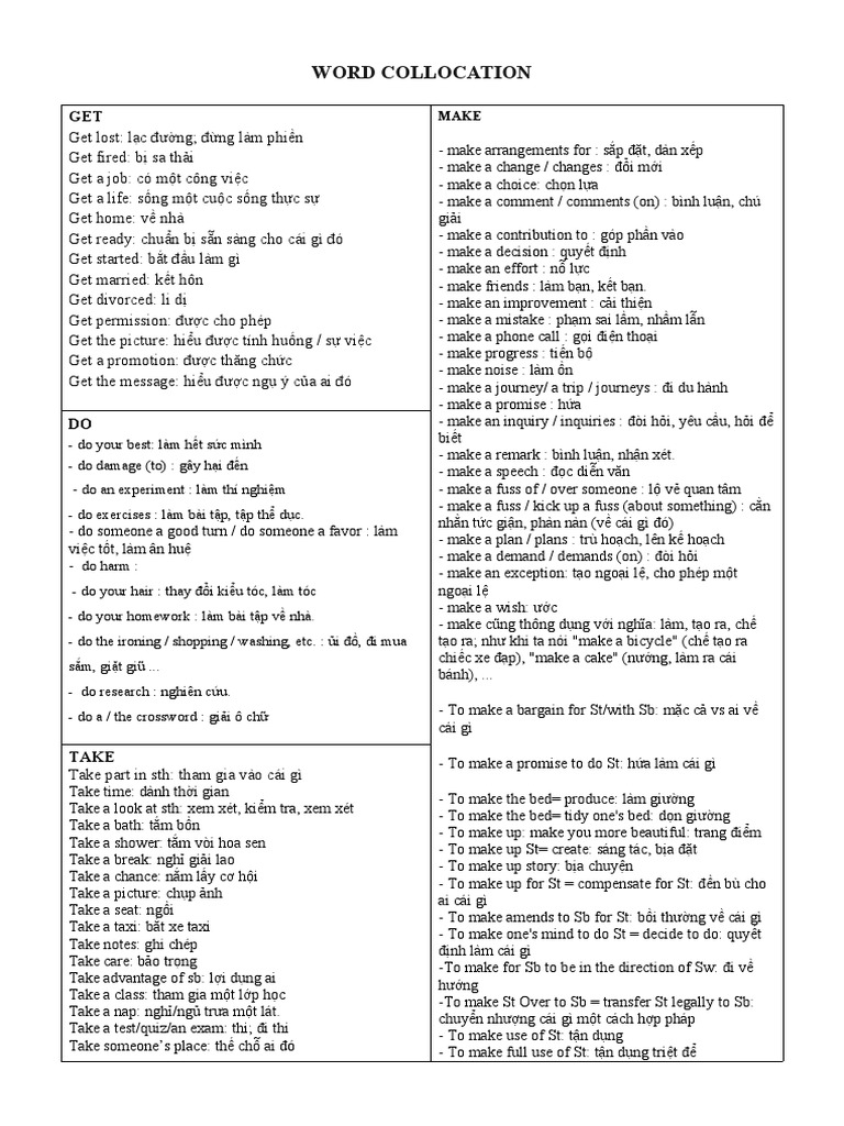 Word Collocation - Idioms-Phrasal Verbs | PDF Word Collocation - Idioms-Phrasal Verbs | PDF