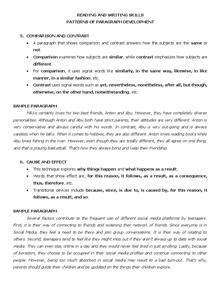 Patterns of Para. Devt. | PDF