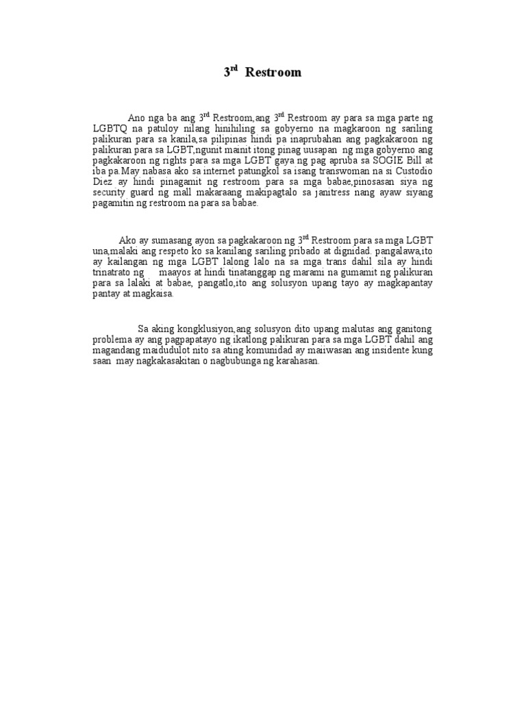 3rd Restroom | PDF