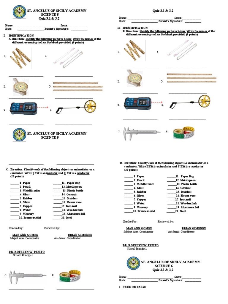 Quiz 3.1 Grade 5 | PDF | Coral Reef | Livestock