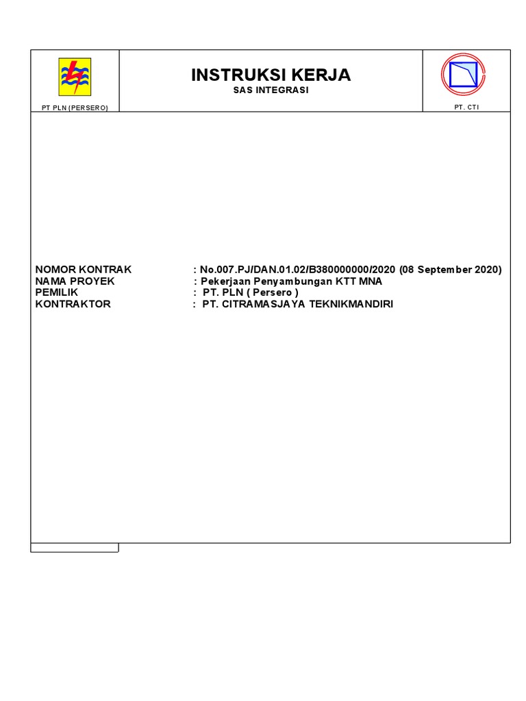 Instruksi Kerja Sas Mna | PDF