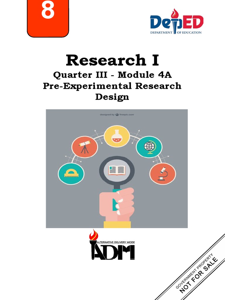 Research I: Quarter III - Module 4A Pre-Experimental Research Design | PDF | Experiment | Design ...