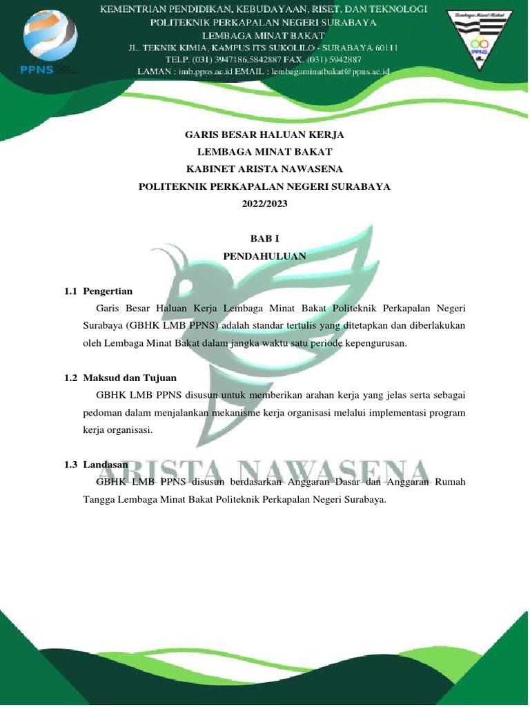 Salinan GBHK ARISTA NAWASENA | PDF | Karier & Perkembangan | Seni